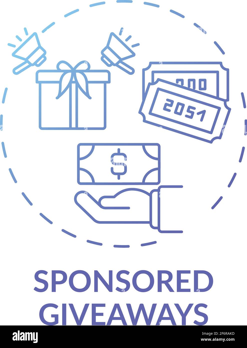 Sponsored giveaways concept icon Stock Vector Image & Art - Alamy