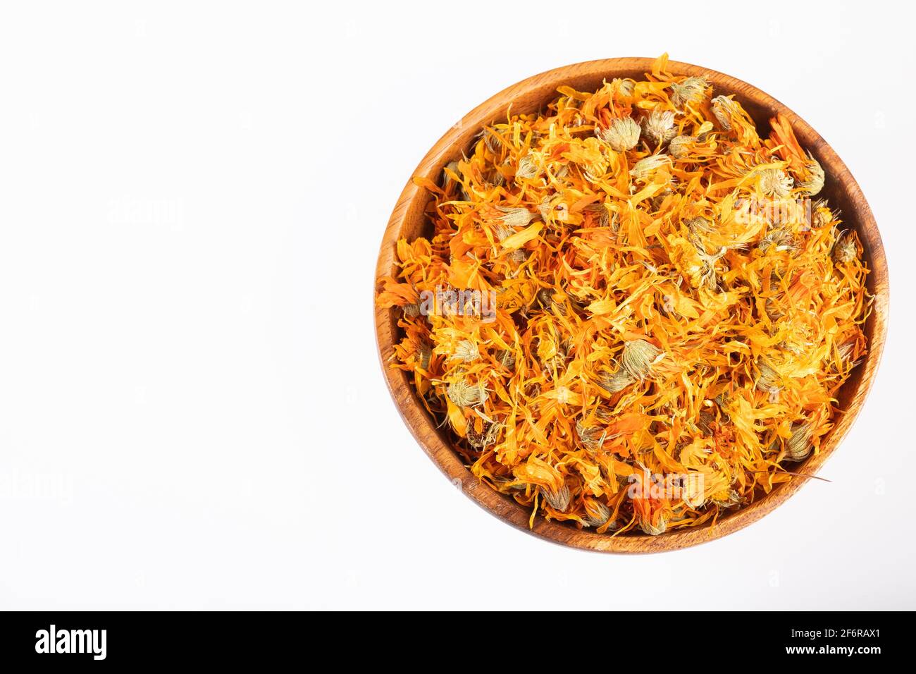 Dried calendula flowers - Calendula officinalis. White background Stock ...