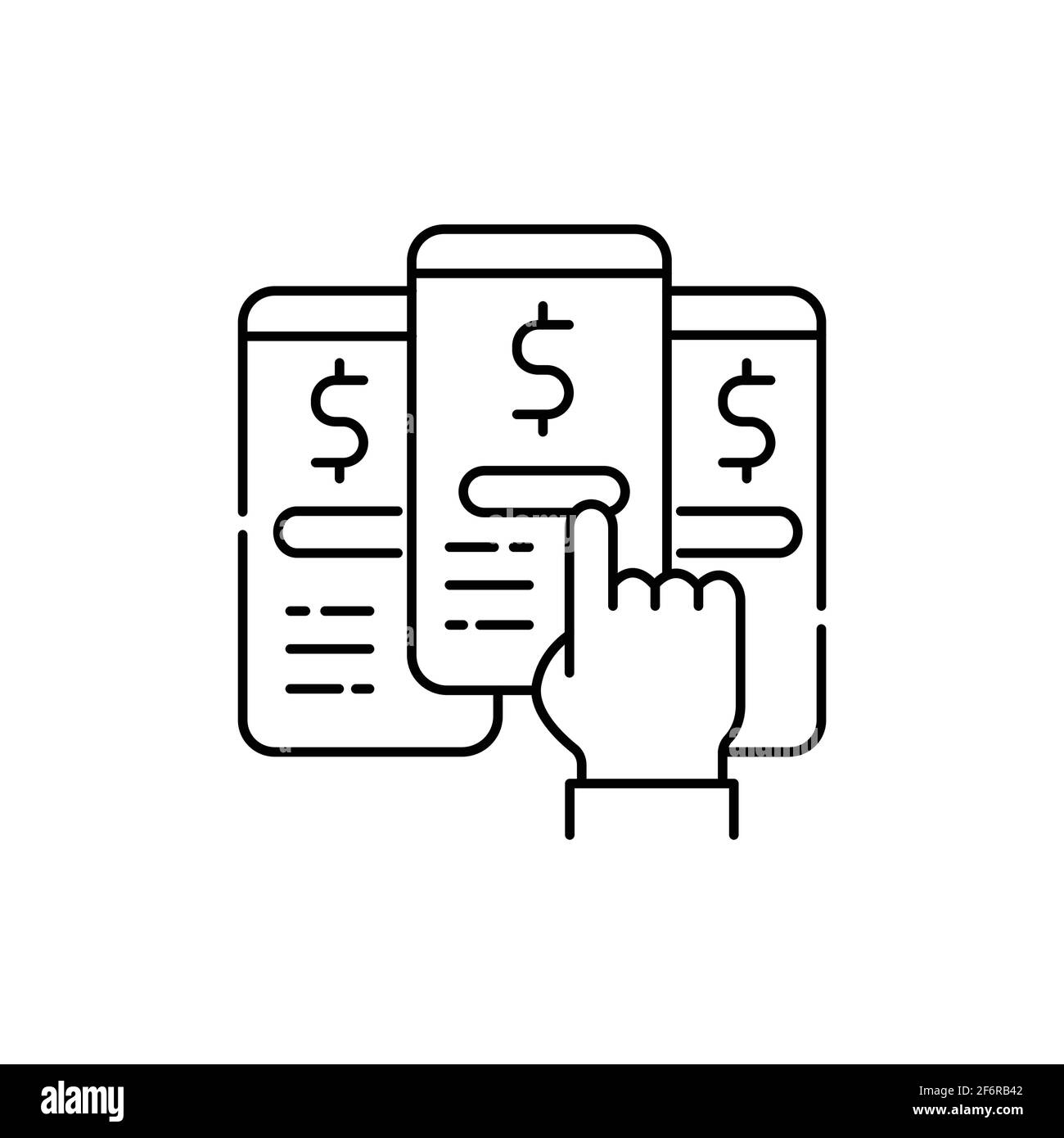 Choice of tariff plan color line icon. Pictogram for web page, mobile ...