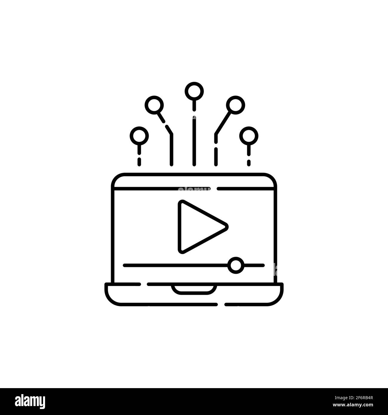 Streaming service color line icon. Pictogram for web page, mobile app ...