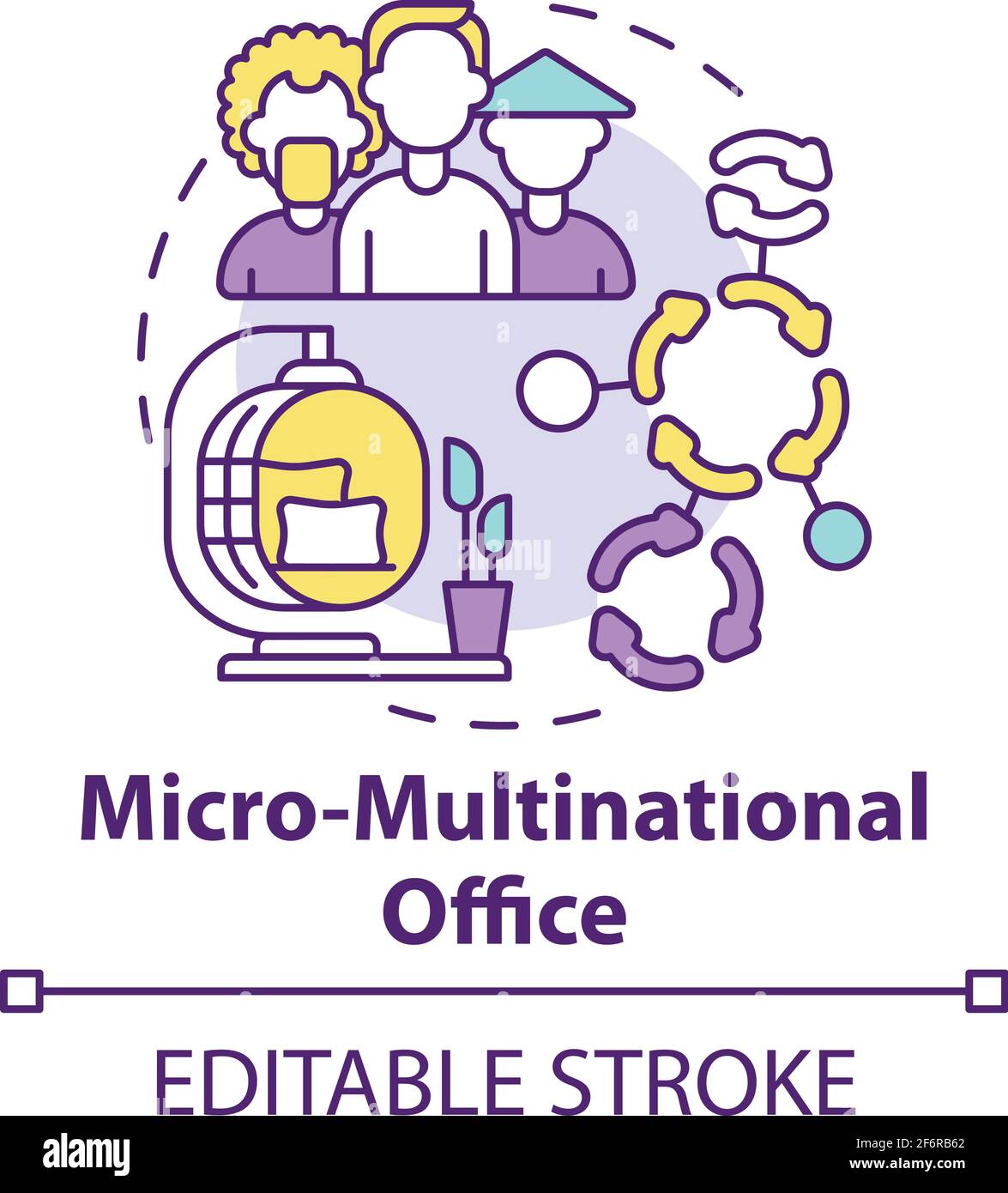 Micro-multinational office concept icon Stock Vector Image & Art - Alamy