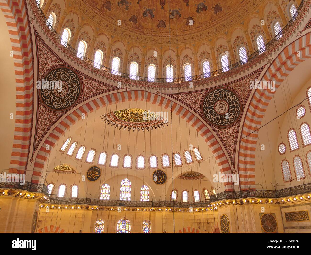 Inside of Istanbul Suleymaniye Mosque Stock Photo - Alamy