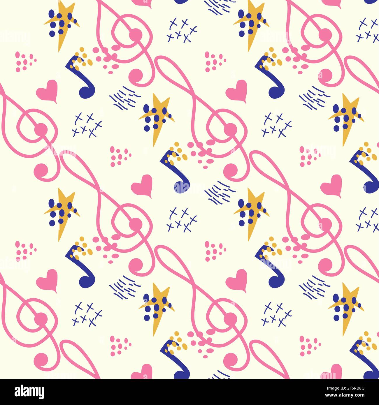 Classic musical patterns, with sheet music and treble clef, great ...