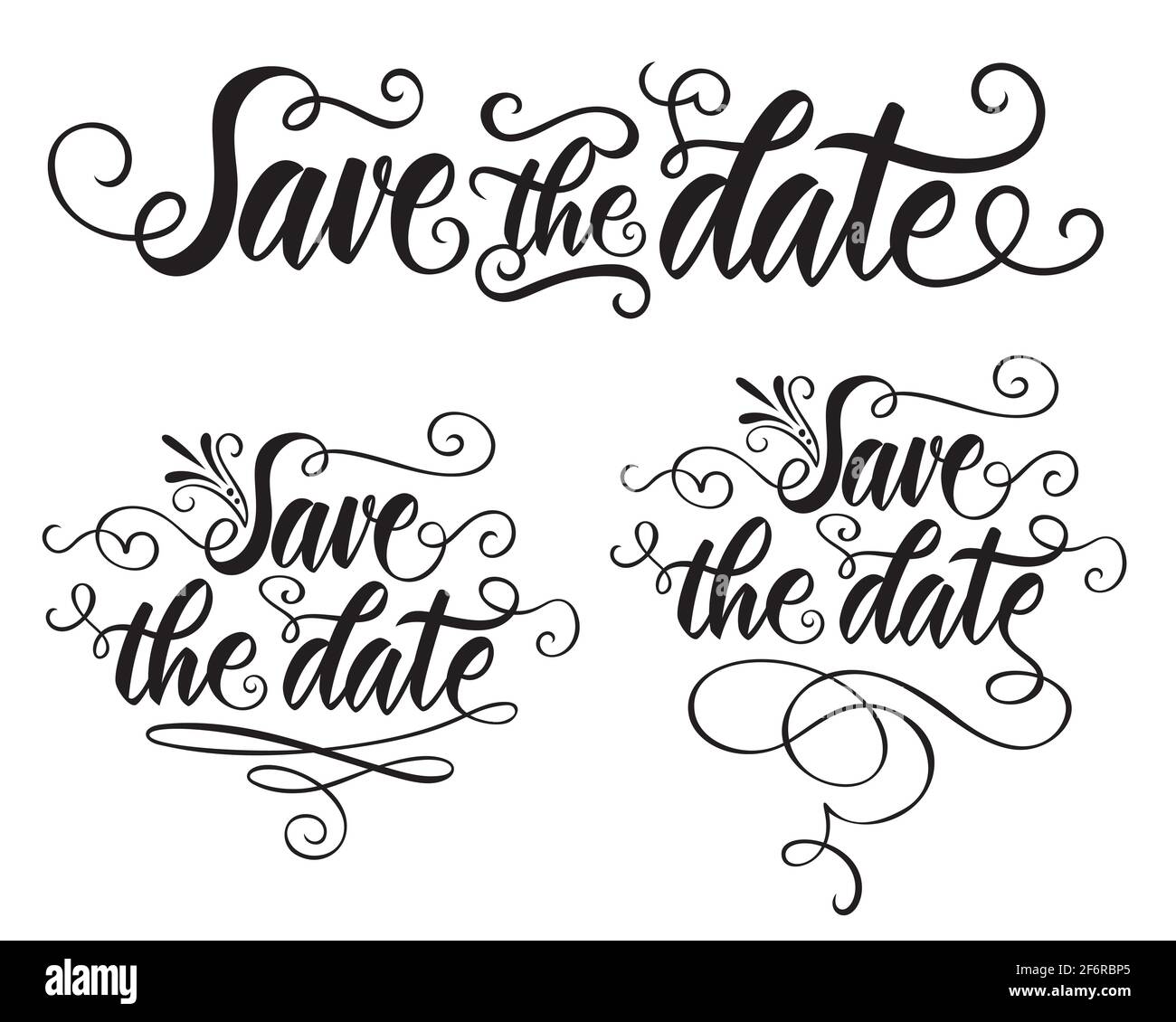 Vector calligraphy hand drawn lettering phrase Save the Date. For ... Vector calligraphy hand drawn lettering phrase Save the Date. For ...