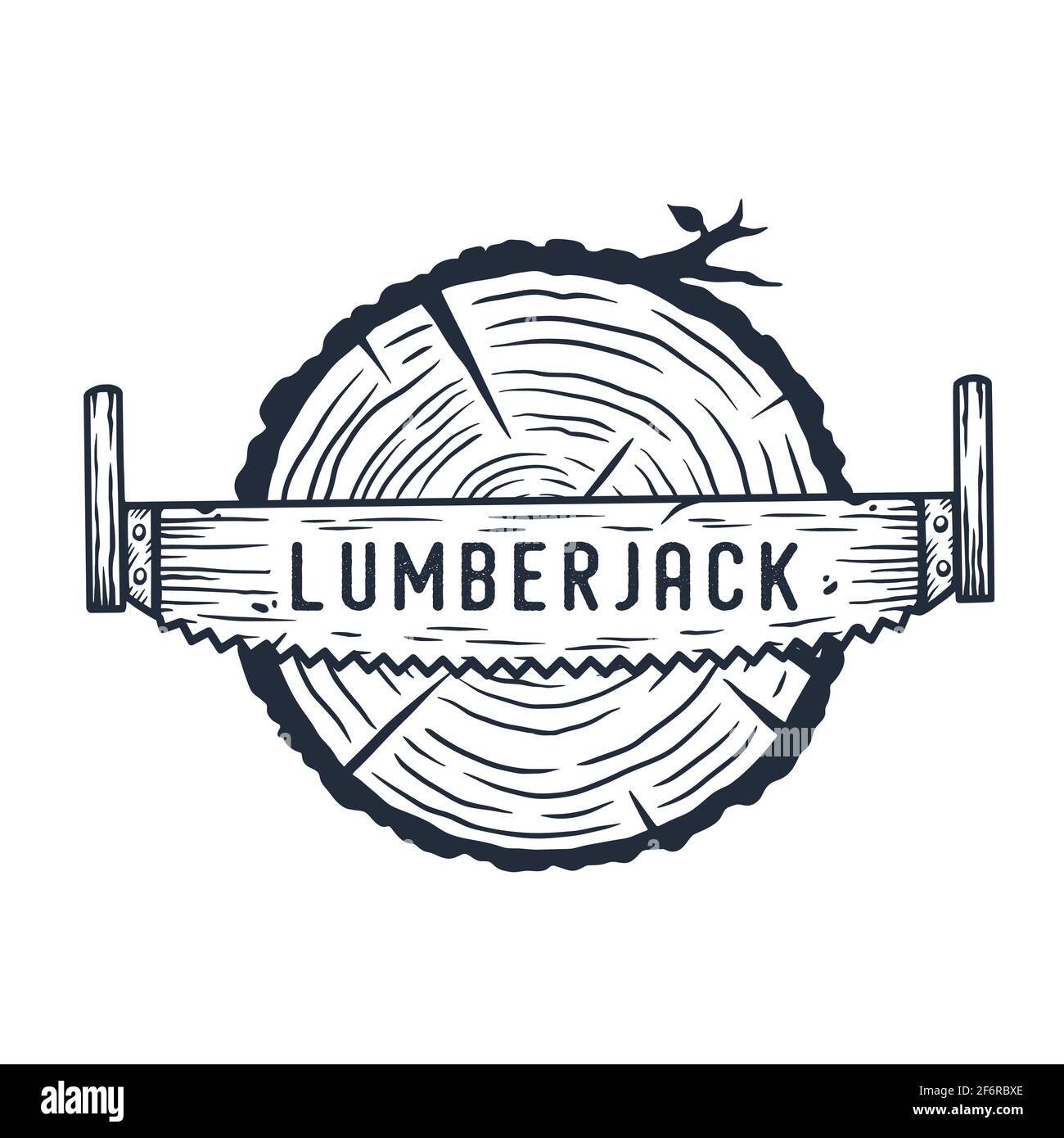 Axe and log Stock Vector Images - Alamy