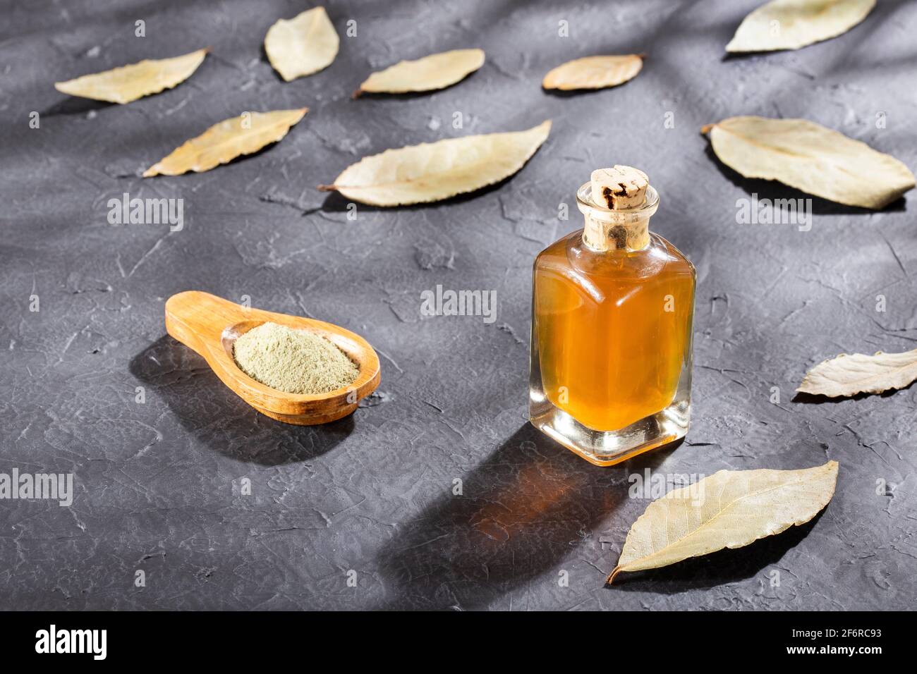 Organic laurel oil - Laurus nobilis Stock Photo - Alamy