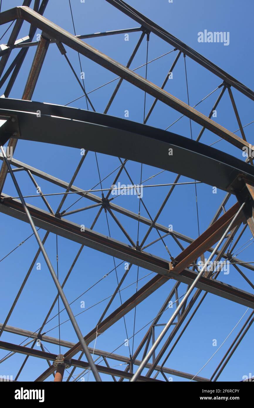 Construction Steelwork Steel framework structure Stock Photo - Alamy
