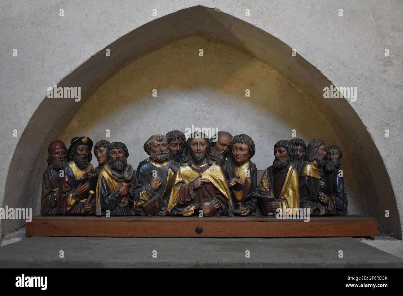 The Abbey Church of St Mary and Mark in Reichenau Mittelzel. Relief of ...