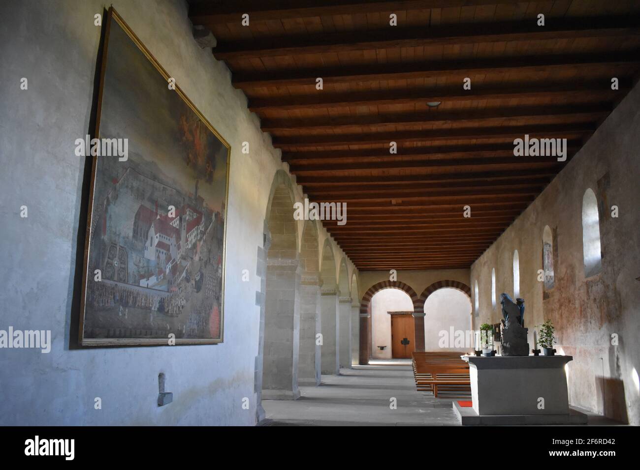 The Abbey Church of St Mary and Mark in Reichenau Mittelzel. Left nave ...