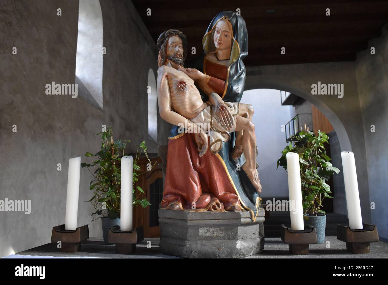 The Abbey Church of St Mary and Mark in Reichenau Mittelzel. Pietà ...