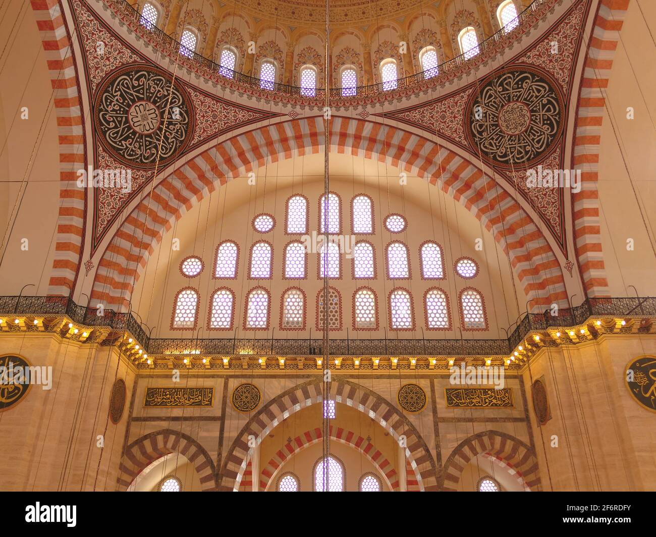 Inside of Istanbul Suleymaniye Mosque Stock Photo - Alamy