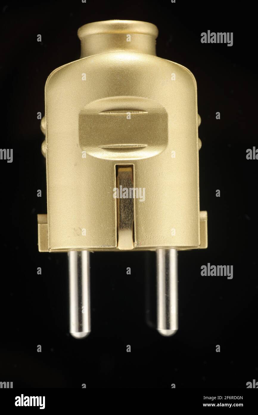 black electric cables with plugs Stock Photo - Alamy