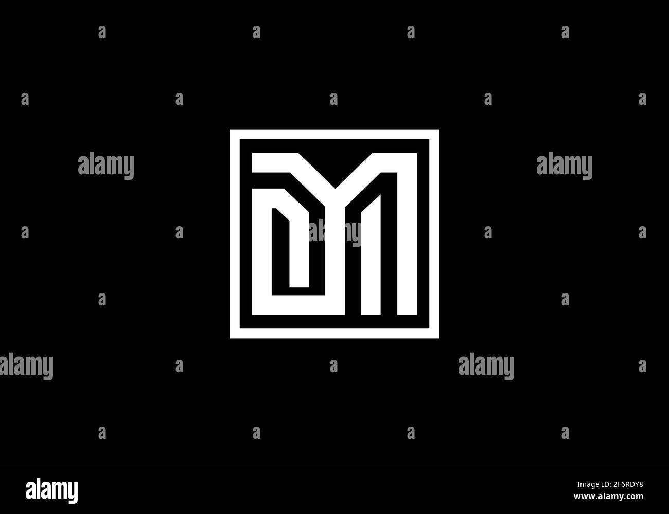 Initial DM Letter Creative Modern Business Typography Vector Template ...