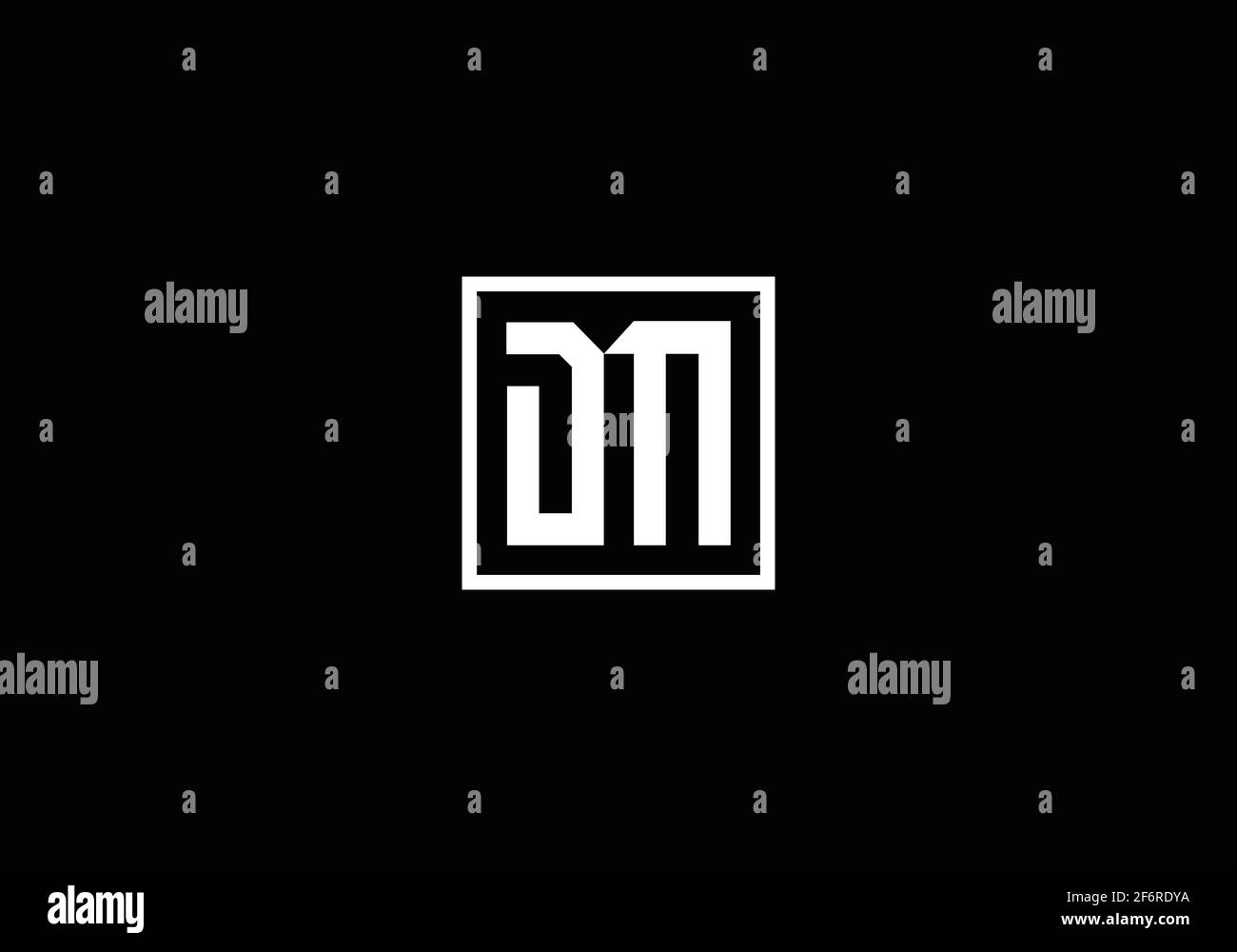 Initial DM Letter Creative Modern Business Typography Vector Template ...