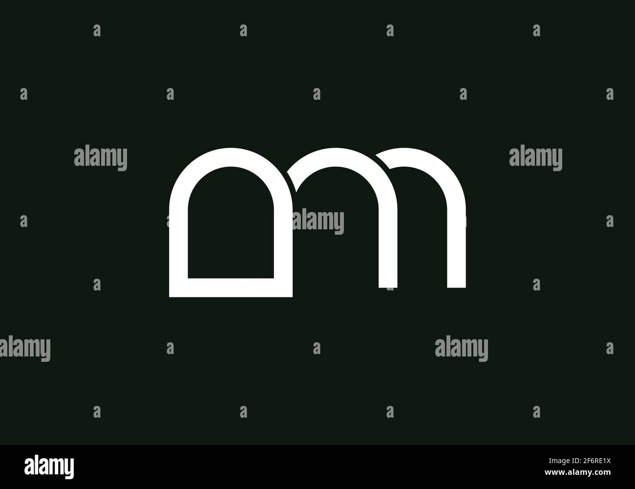 Initial DM Letter Creative Modern Business Typography Vector Template ...