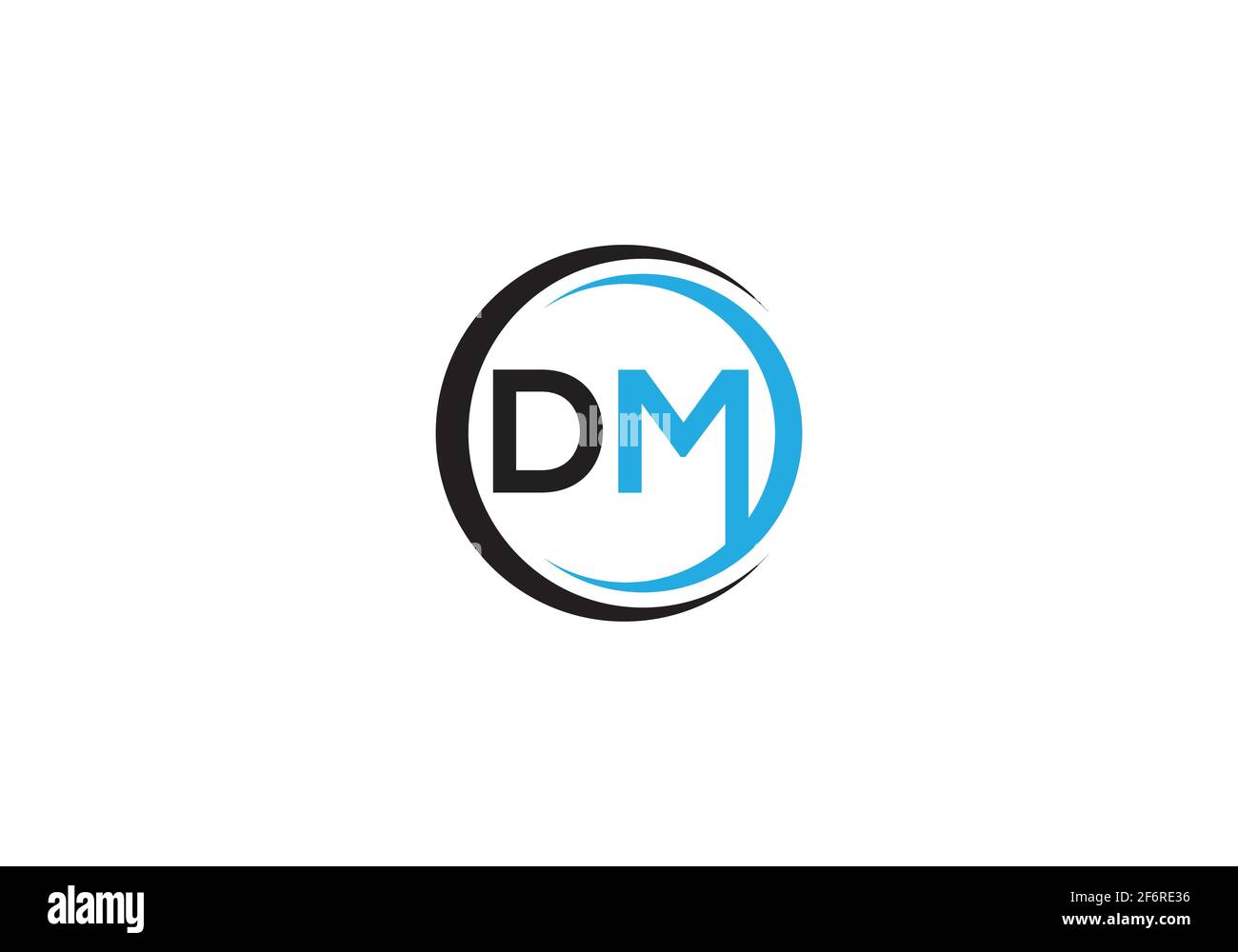 Initial DM Letter Creative Modern Business Typography Vector Template ...