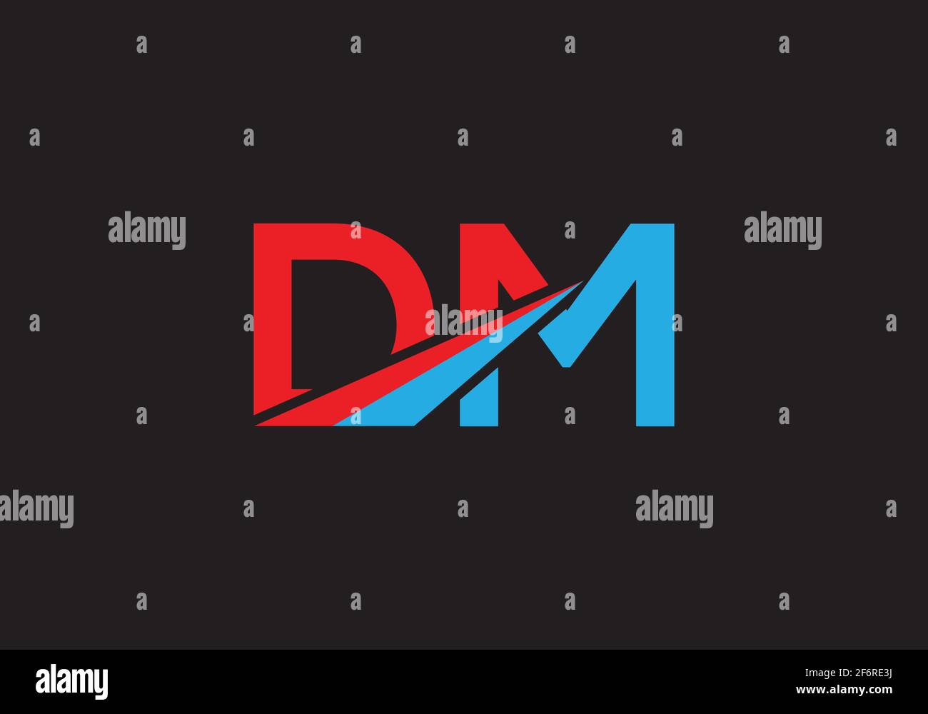 Initial DM Letter Creative Modern Business Typography Vector Template. Creative Letter D M Logo ...