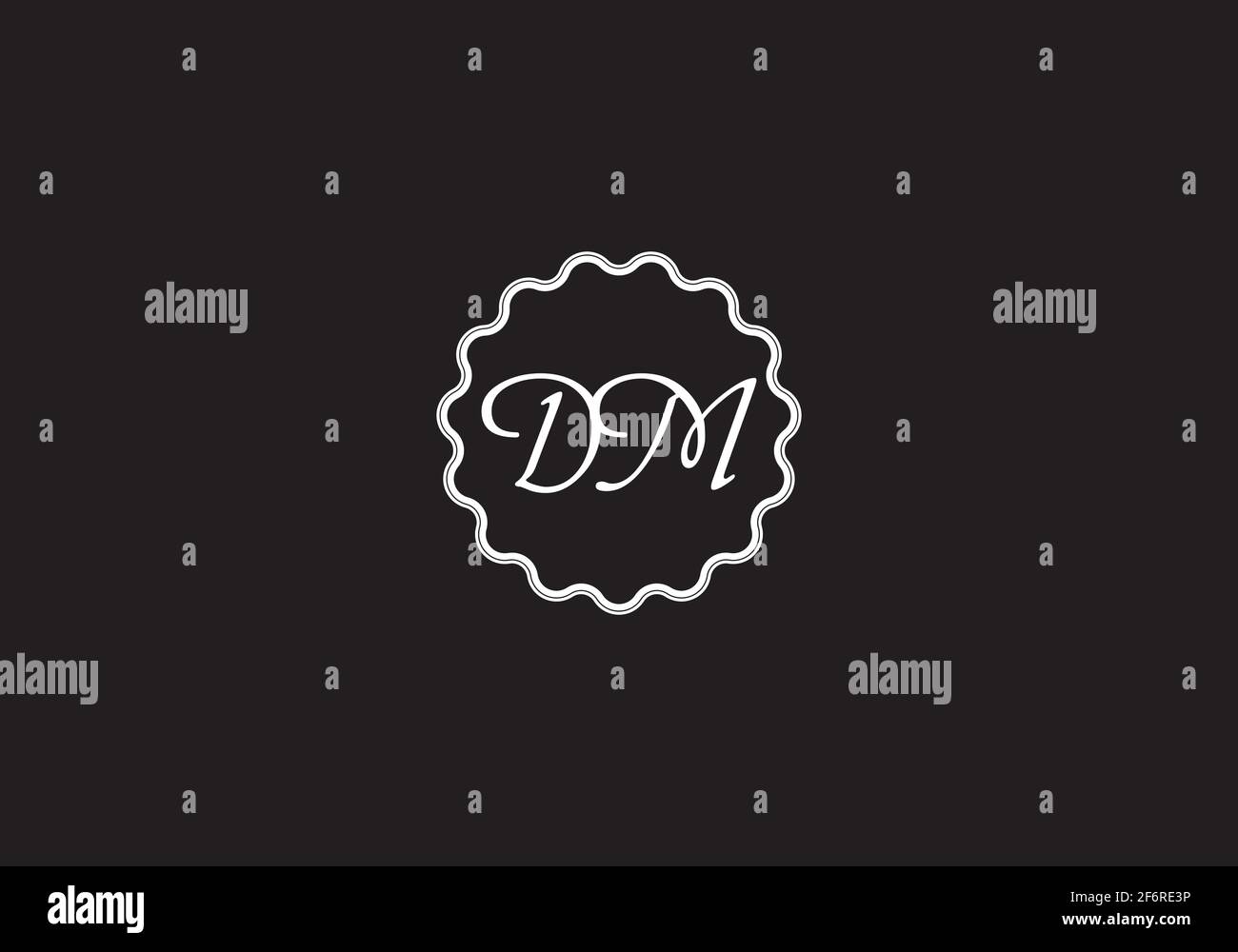 Initial DM Letter Creative Modern Business Typography Vector Template. Creative Letter D M Logo ...