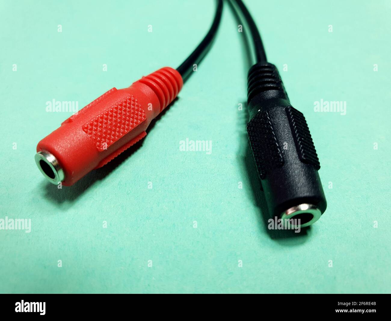 mini jack plug adapter, mom to dad adapter Stock Photo - Alamy