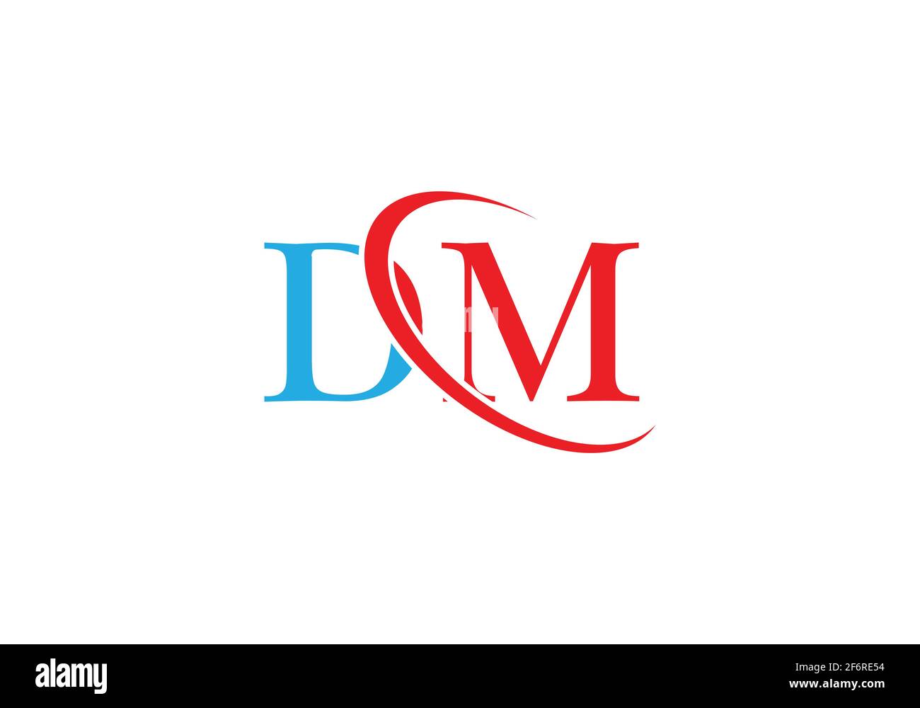 Initial DM Letter Creative Modern Business Typography Vector Template ...