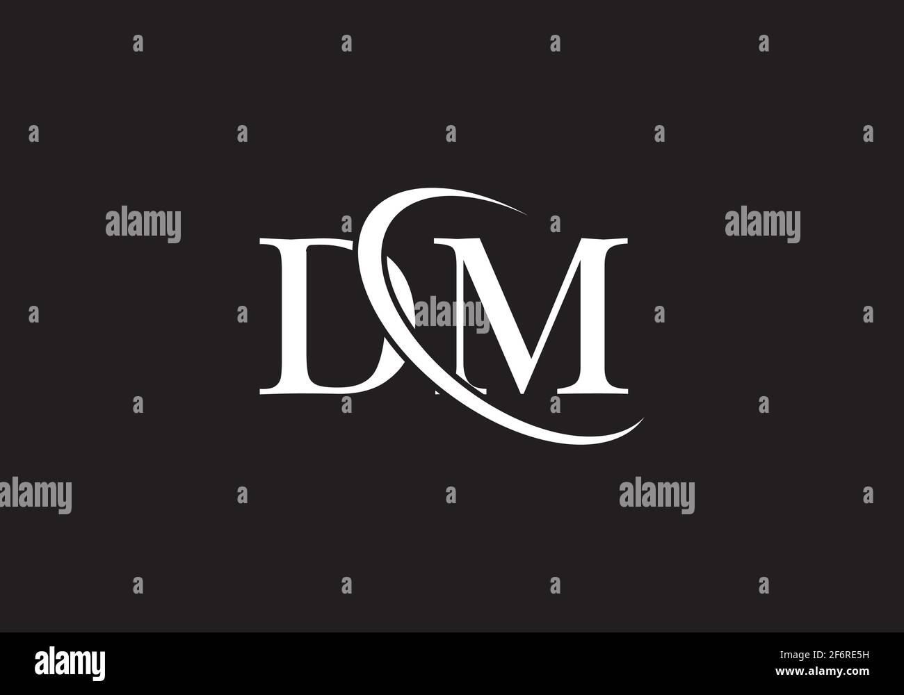 Initial DM Letter Creative Modern Business Typography Vector Template ...