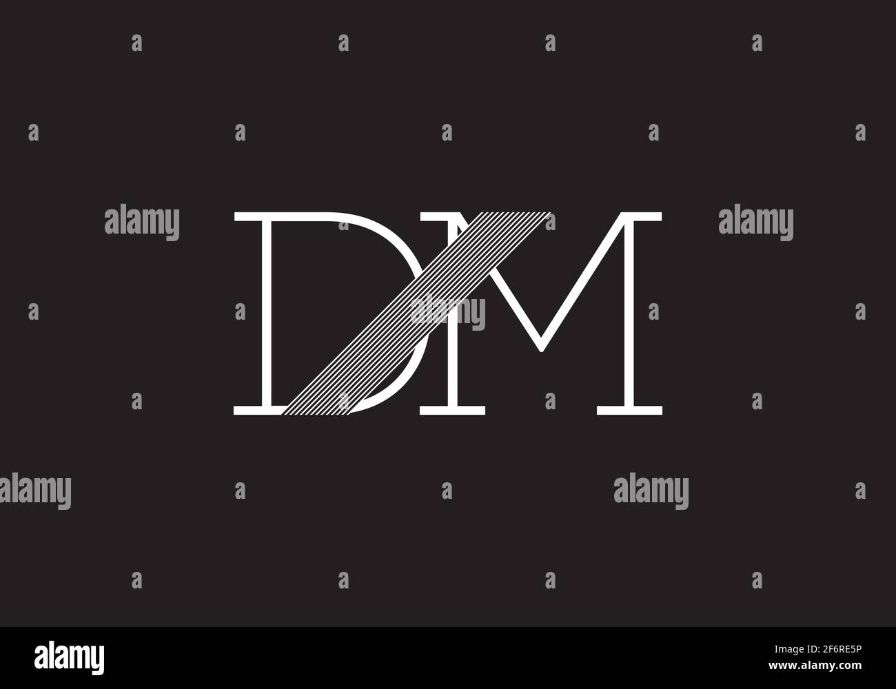 Initial DM Letter Creative Modern Business Typography Vector Template. Creative Letter D M Logo ...