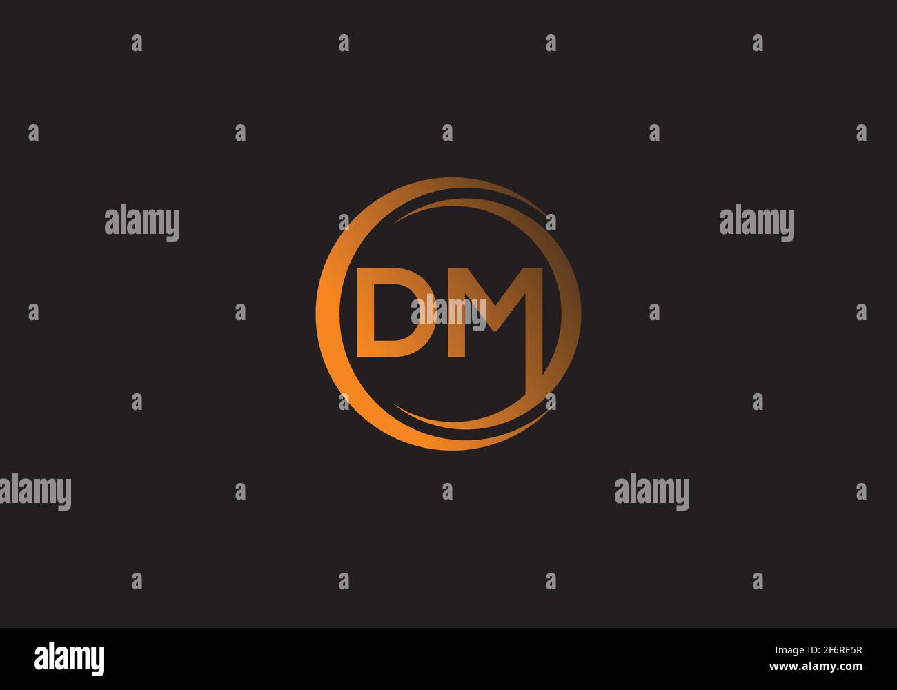 Initial DM Letter Creative Modern Business Typography Vector Template ...