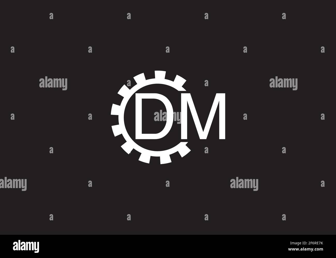 Initial DM Letter Creative Modern Business Typography Vector Template. Creative Letter D M Logo ...