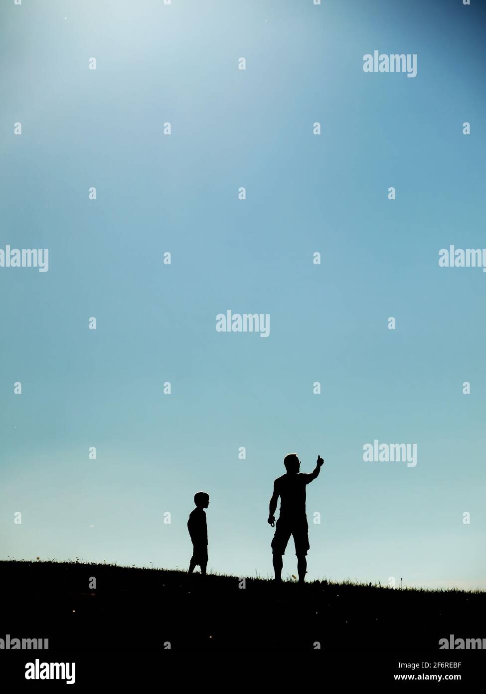 kite father son Stock Photo - Alamy