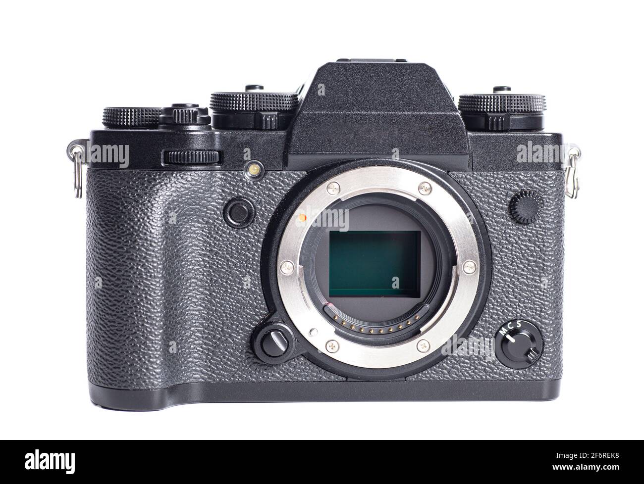 Mirrorless digital camera isolated on white background Stock Photo - Alamy