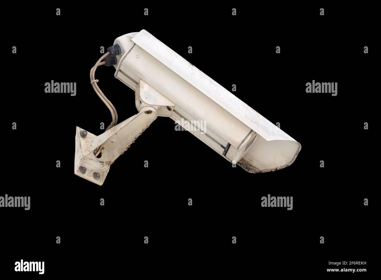 Security camera isolated on black background. Surveillance CCTV camera ...