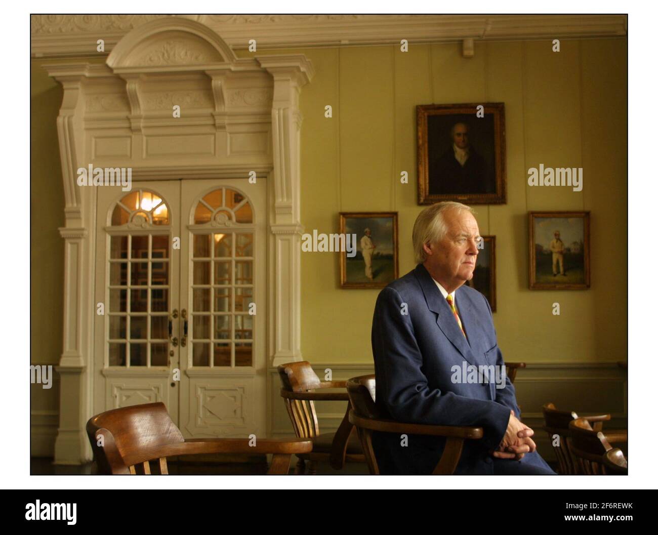 Sir Tim Rice at Middlesex Cuonty Cricket Ground, Lords in London.pic ...