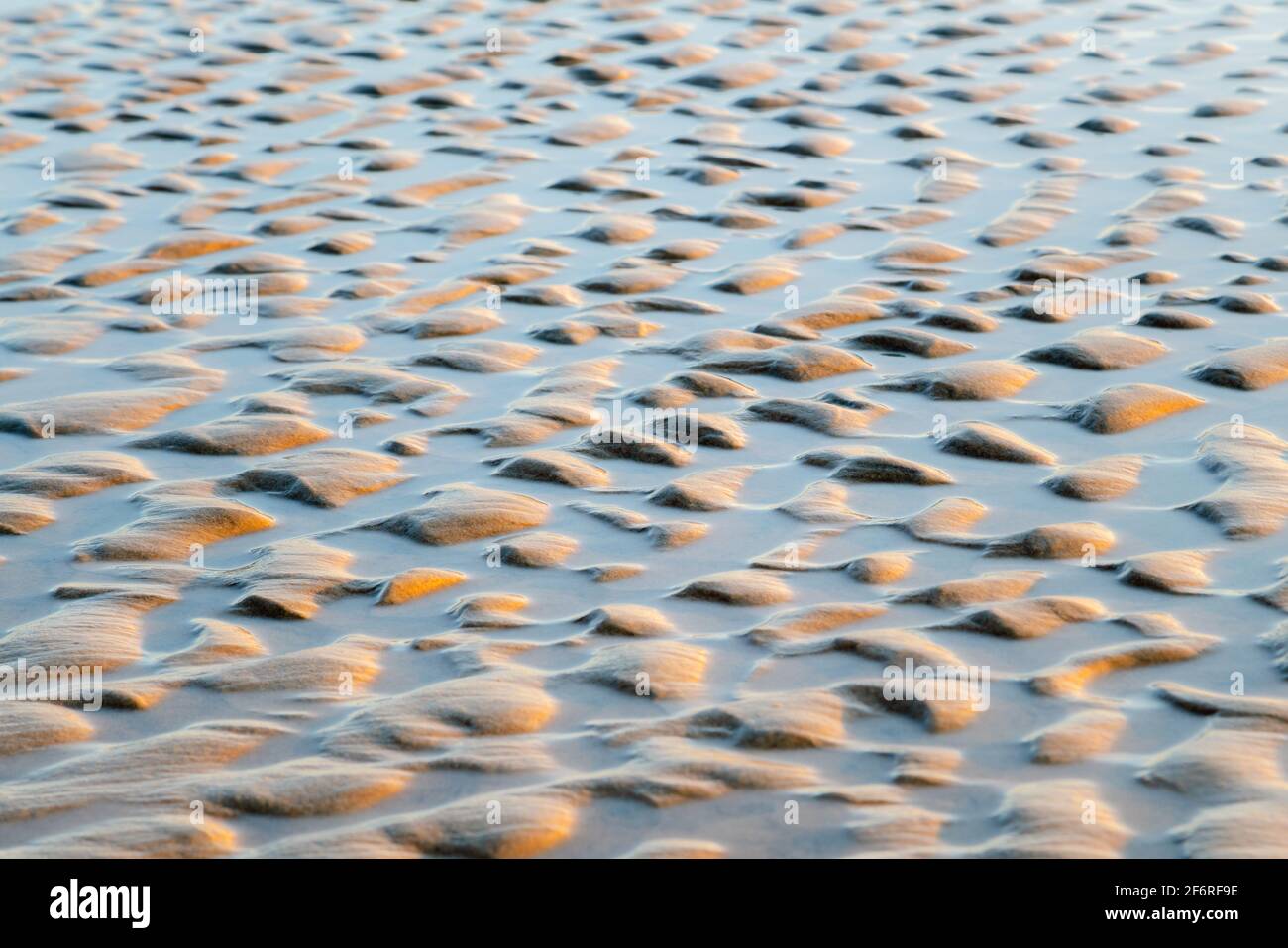 Abstract view of natural sand dune formation at the beach. Curly sand ...
