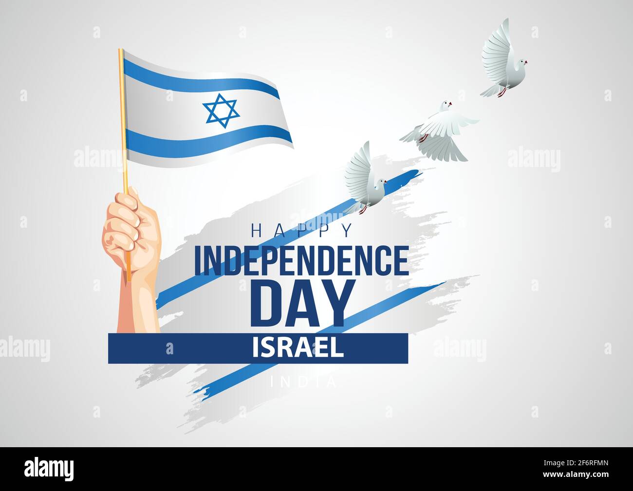 happy Independence day Israel 14th April. vector illustration design ...