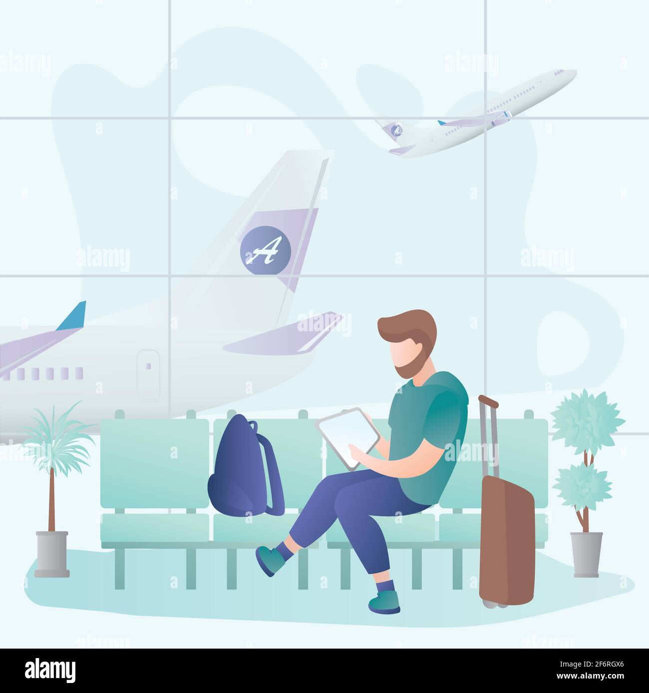 Gadget airport Stock Vector Images - Alamy