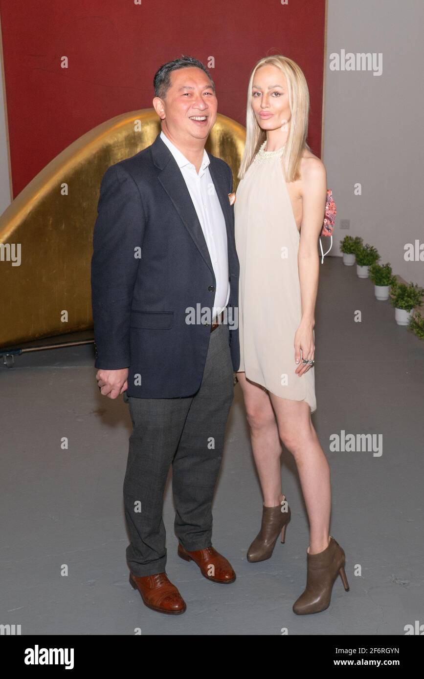 Bill Chin and Ana Kymila Von Fetan attend the Mia Fonssagrives Solow ...