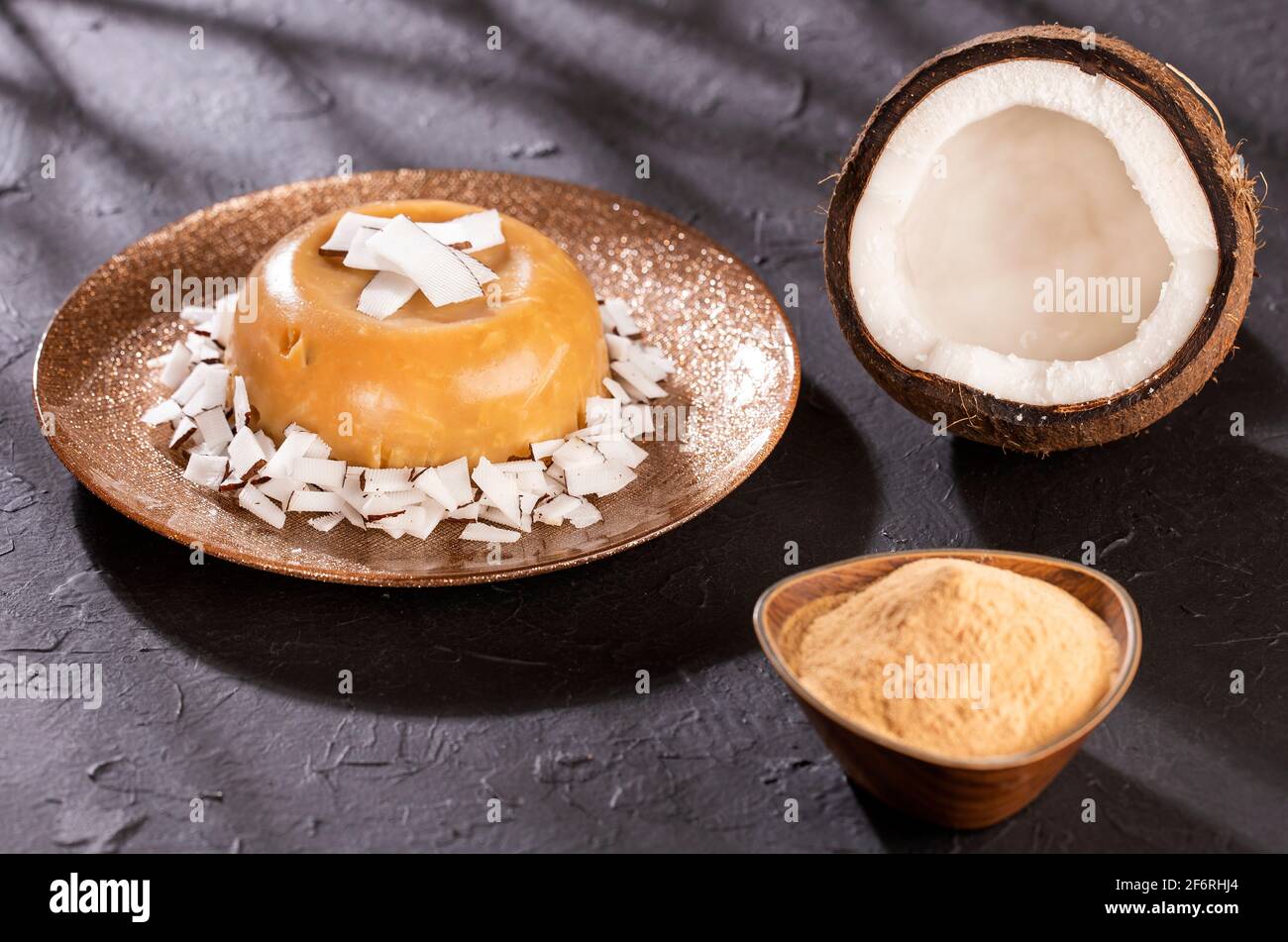 Natilla traditional Colombian food - Coconut, milk and cinnamon ...