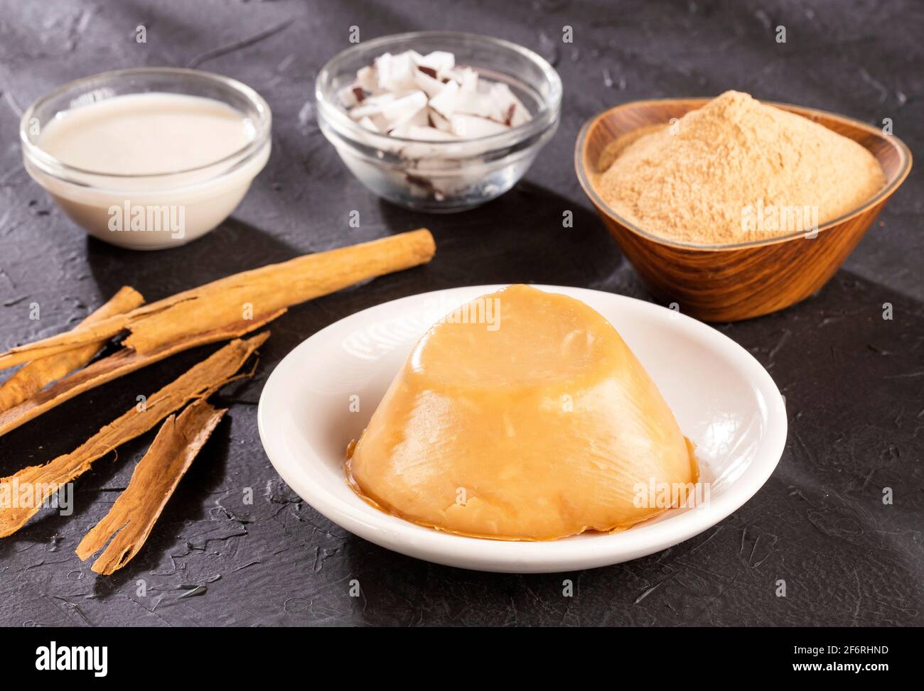 Natilla traditional Colombian food - Coconut, milk and cinnamon ...