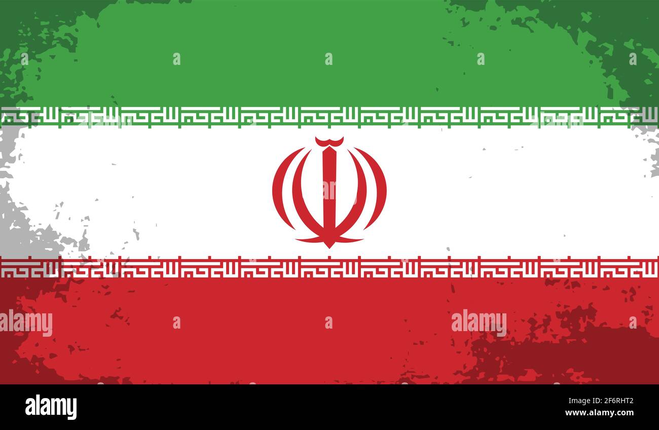 Iran flag with the effect of crumpled paper and grunge Stock Vector ...