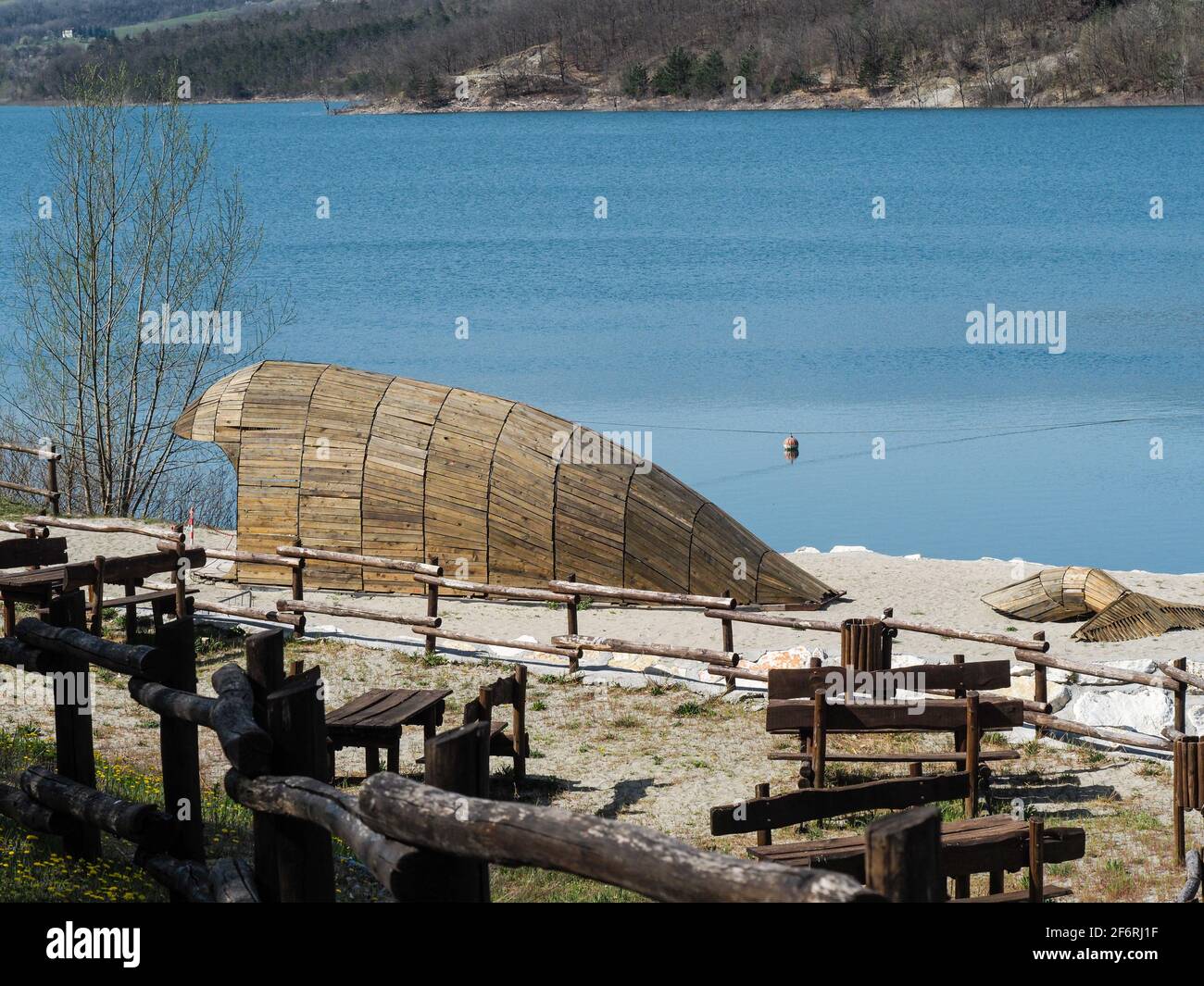 Mignano Lake and Italt dam in Piacenza Italy Stock Photo - Alamy