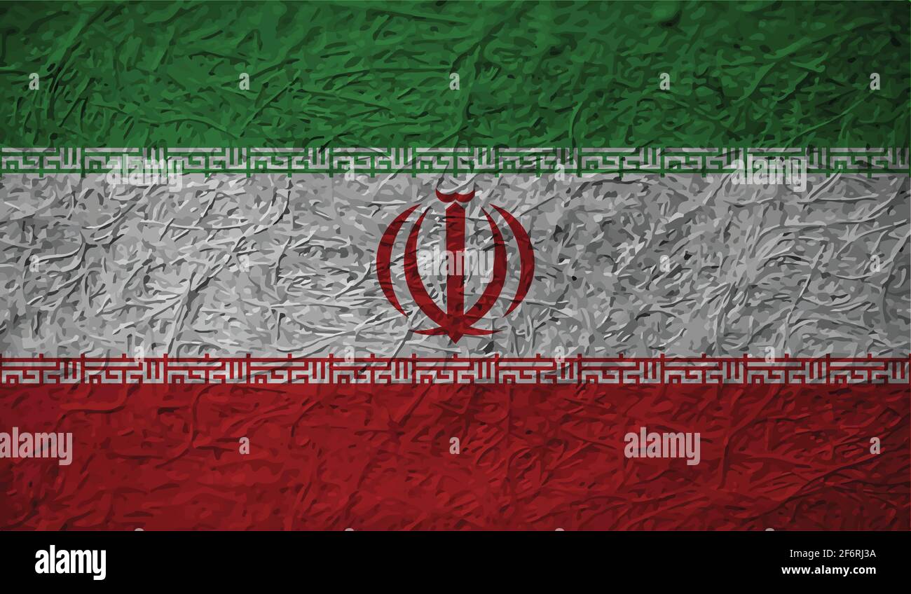 Iran flag with the effect of crumpled paper and grunge Stock Vector ...