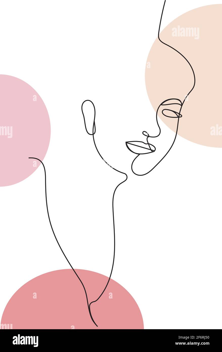 Young woman face prints boho vector wall art trendy. Bohemian style ...