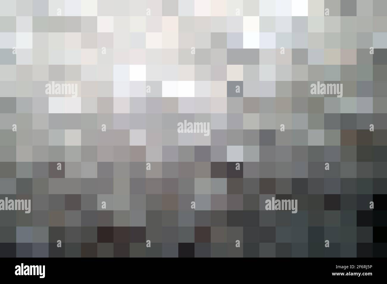 Monochrome background consisting of pixels. Black and white mosaic ...