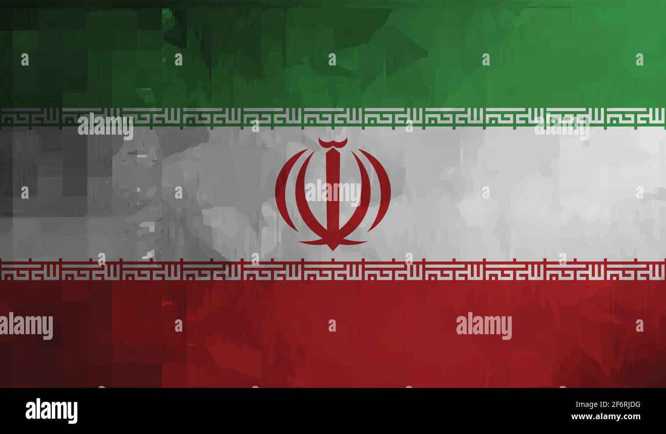Iran flag with the effect of crumpled paper and grunge Stock Vector ...