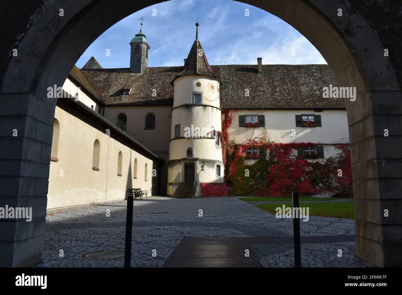 The Abbey Church of St Mary and Mark in Reichenau Mittelzel. The inner ...