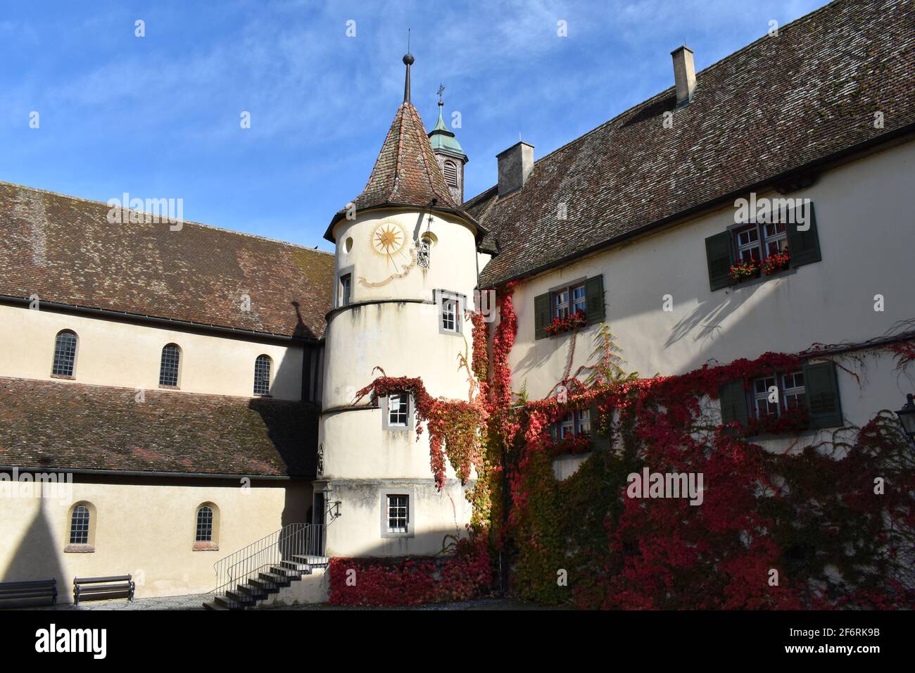 The Abbey Church of St Mary and Mark in Reichenau Mittelzel. The inner ...