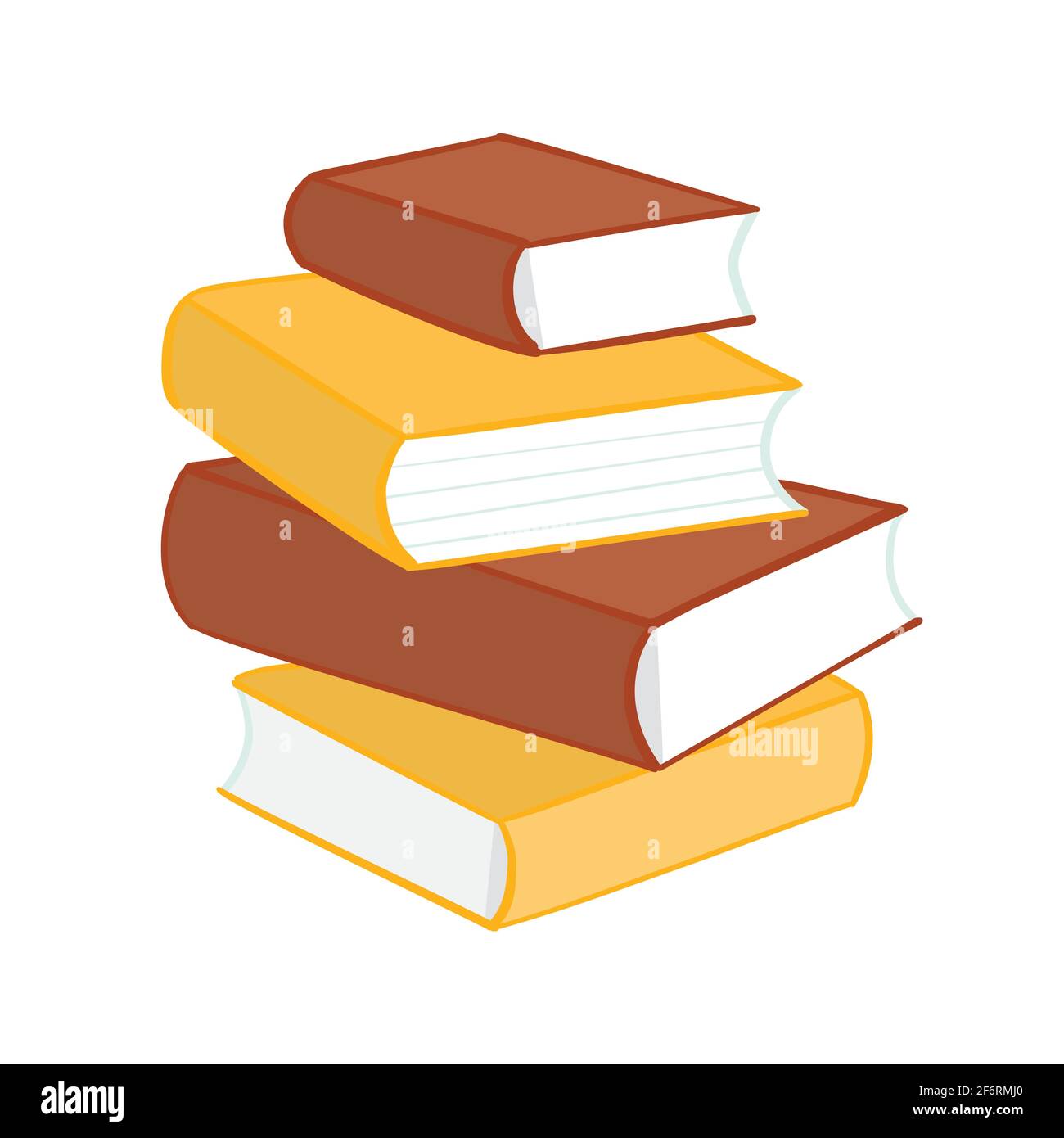 Stack Of Multi Colored Books Vector Illustration Stock Vector Image