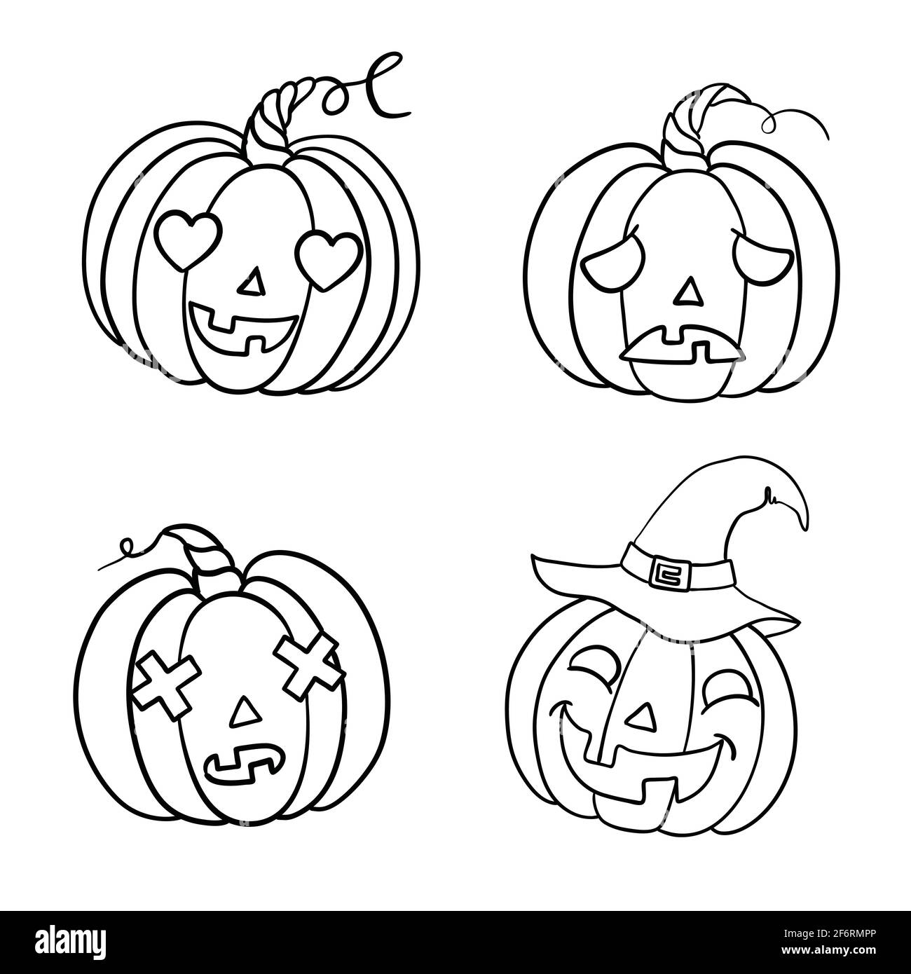 Cartoon pumpkin Black and White Stock Photos & Images - Alamy