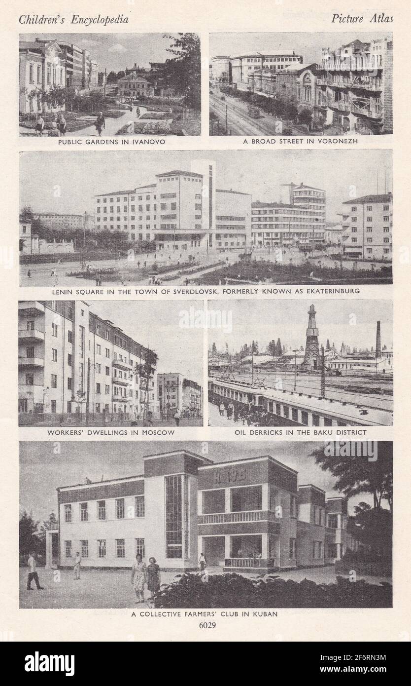 Vintage black and white photos of landmarks in the U.S.S.R Stock Photo ...