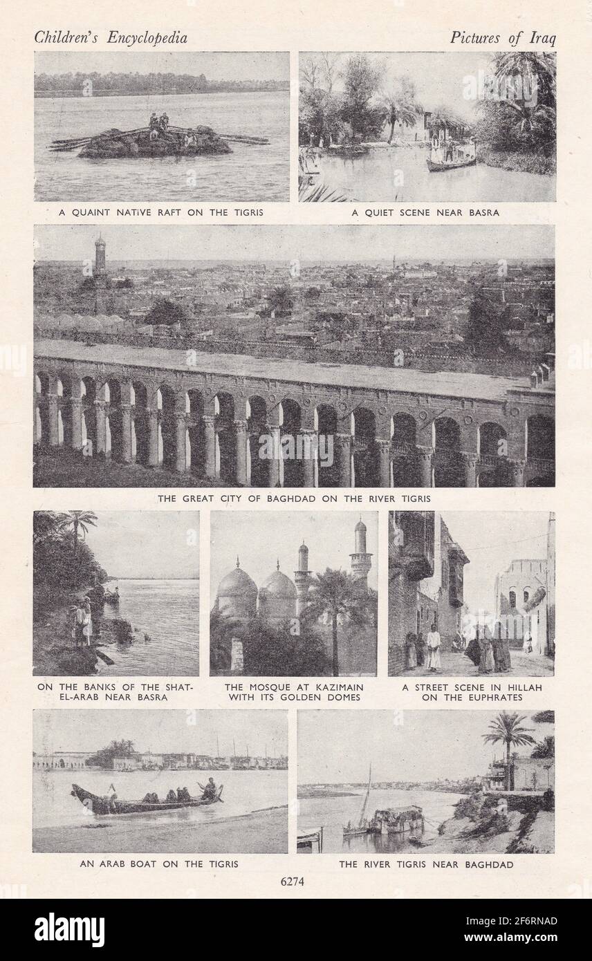 Vintage black and white photos of Iraq Stock Photo - Alamy